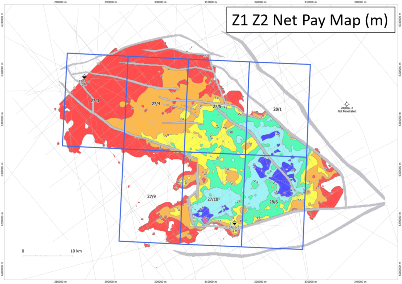 Z1 Z2 Net Pay Map – North Sea Natural Resources